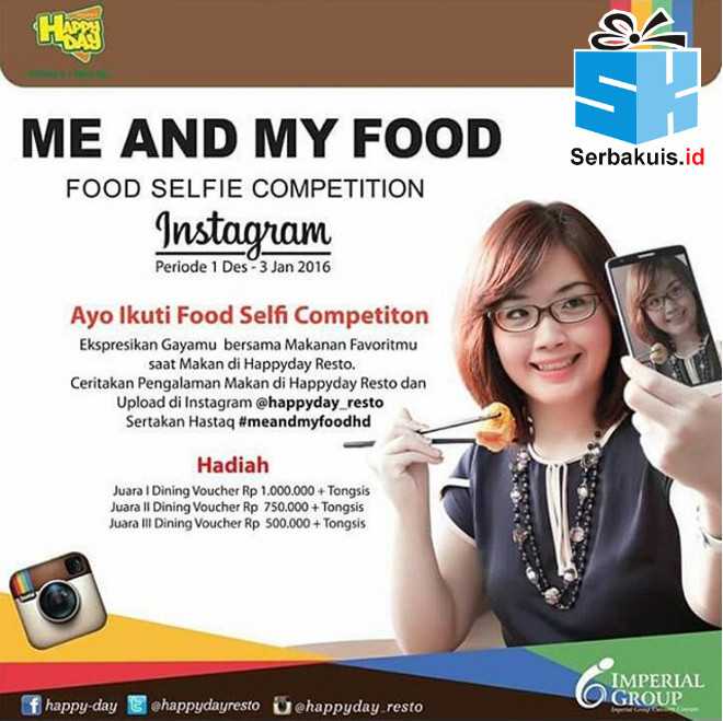 Kontes Foto Happyday Resto Berhadiah 3 Voucher + Tongsis Kontes Foto Happyday Resto Berhadiah 3 Voucher + Tongsis