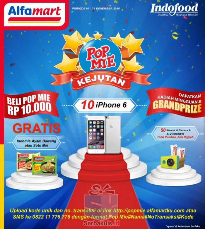 Promo Pop Mie Kejutan Alfamart Berhadiah 50 Xiaomi Yi