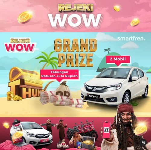 Smartfren Rejeki Wow Treasure Hunt Grand Prize Mobil Honda Brio
