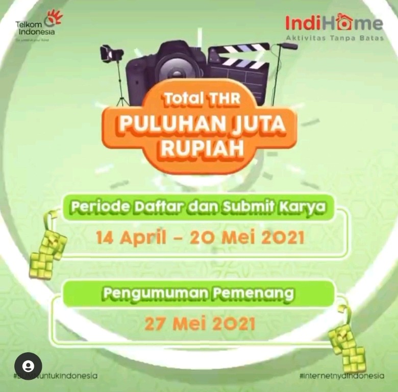 Lomba IndiHome THR Challenge Berhadiah Total Puluhan JUTA Rupiah