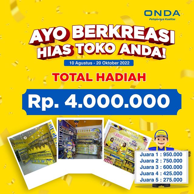 Lomba Foto Hias Toko Berhadiah Total 4 Juta dari ONDA Lomba Foto Hias Toko Berhadiah Total 4 Juta dari ONDA